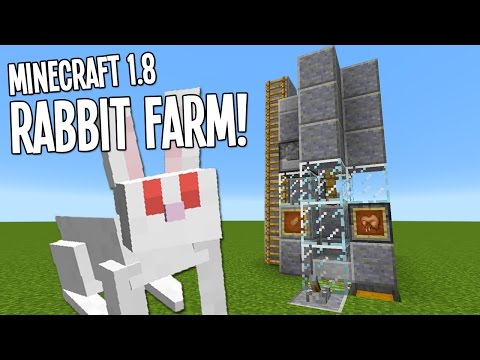 Minecraft Tutorial - Rabbit Farm! Breeder, Cooker, & Rabbit Foot Grinder!!! (Minecraft 1.8+)