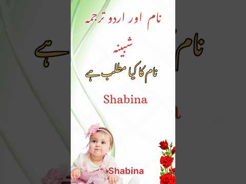Shabina naam ka matlab / Muslim girls name / شبینہ نام کا مطلب / اسلامی نام #mysk