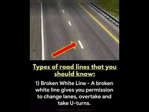 MEANING OF ROAD LINES| DIFFERENT TYPES OF LINES ON ROAD