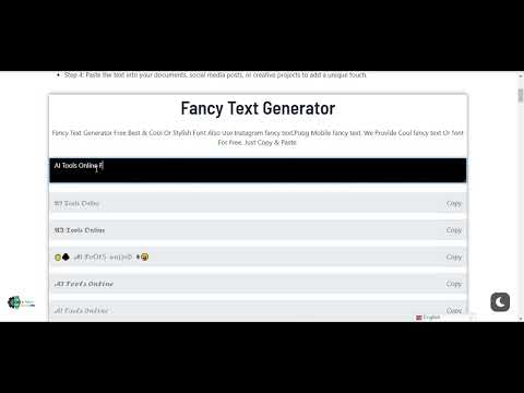 Fancy Text Generator Tutorial - How to use it.
