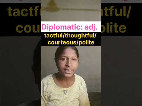 DIPLOMATIC|| what is the meaning of this word Diplomatic in English @laxmideogam8340