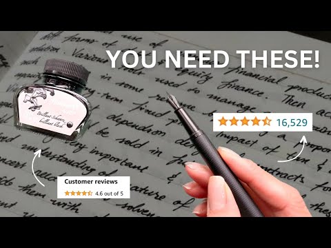 BEST RATED fountain pen and ink on Amazon! MUST HAVE for fountain pen beginners!