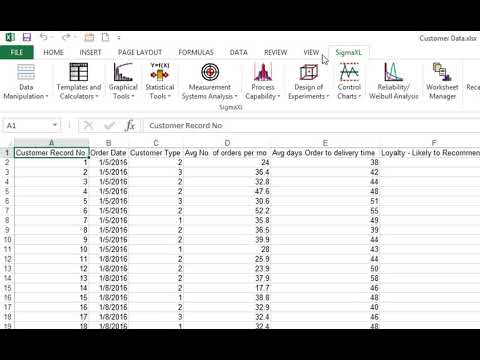 SigmaXL Kruskal-Wallis Tool