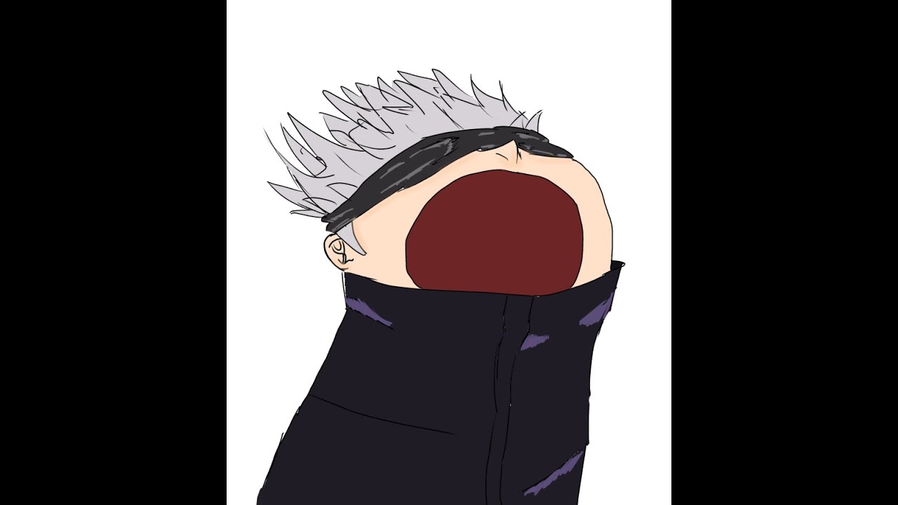 Gojo Satoru pop cat meme