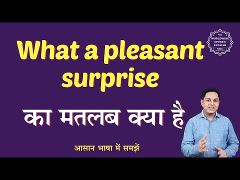What a pleasant surprise meaning in Hindi | What a pleasant surprise ka matlab | English to hindi