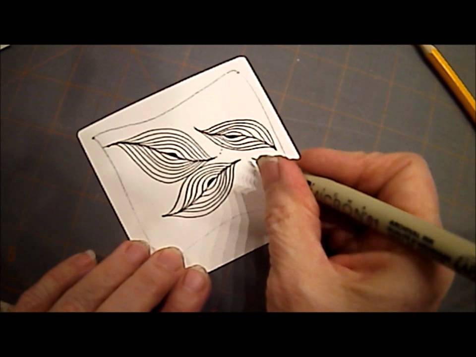 Aura-Leah tangle Pattern Lesson #8 how to draw
