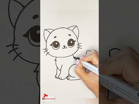 How to Draw a Cute Cat: Simple and Fun Drawing Tutorial! 🐱🐾🎨