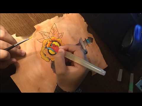 Traditional Lighthouse Tattoo Watercolor Painting