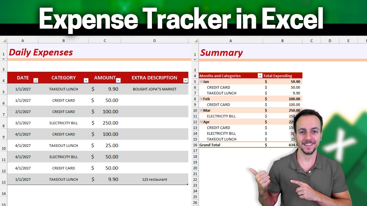 How to Create an Expense Tracker in Excel | Simple & Automated Budget Sheet