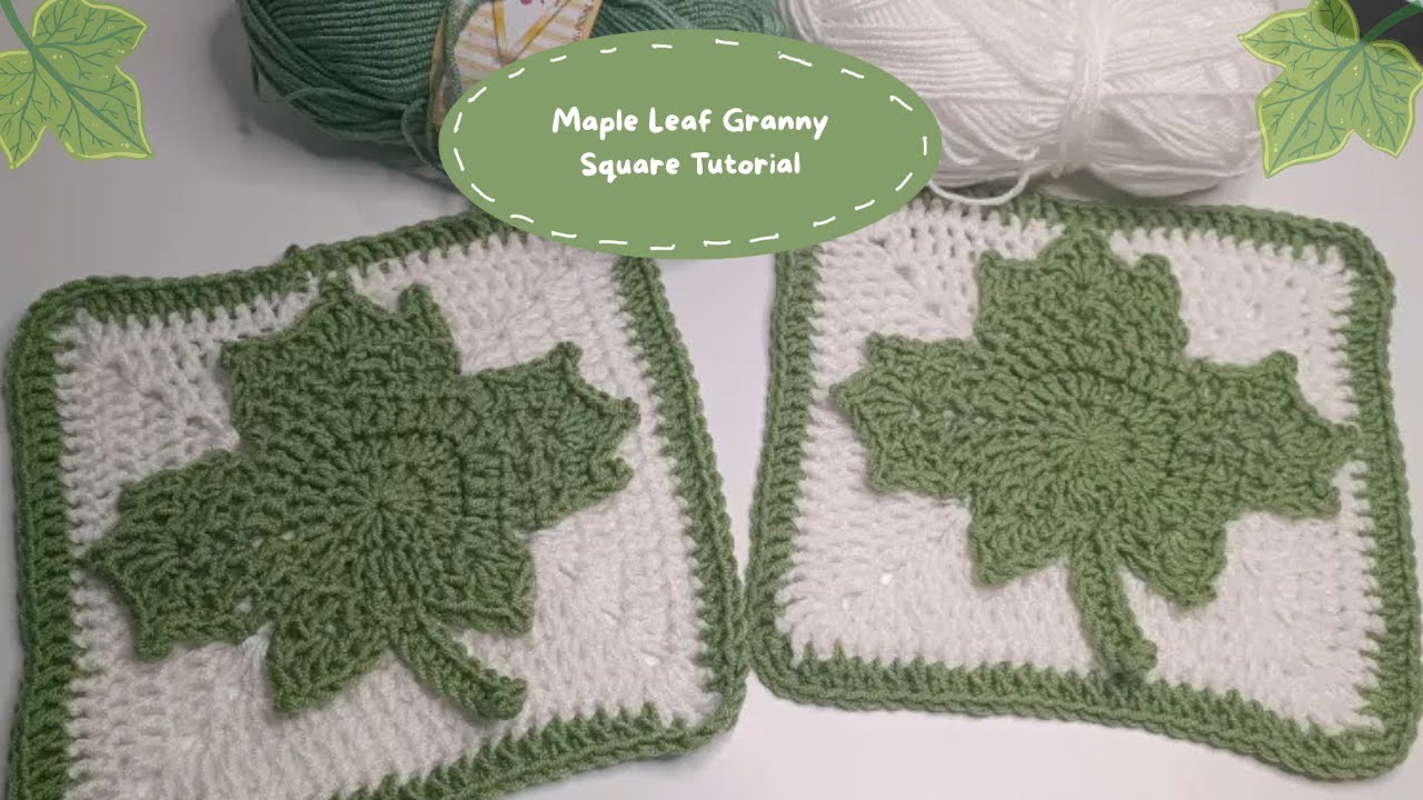 Crochet Maple Leaf Granny Square Tutorial | CrochetByMel #crochet #tutorial  #grannysquare