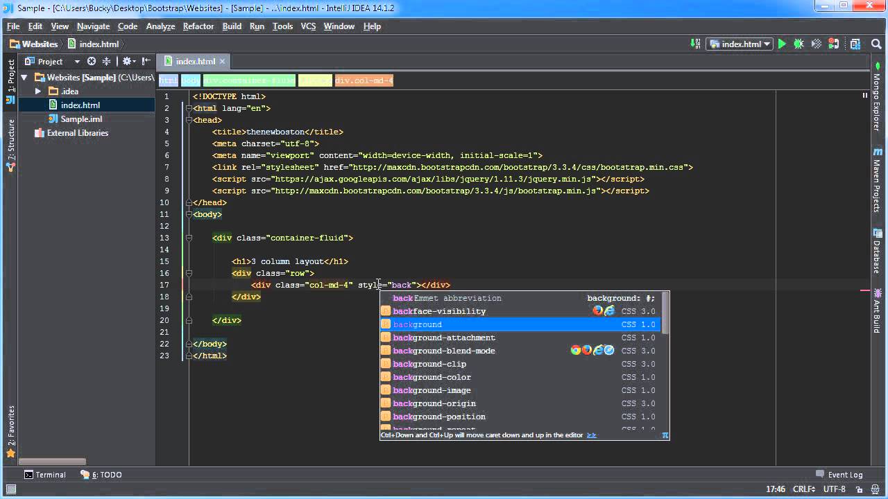 Bootstrap Tutorial for Beginners - 2 - Grid System