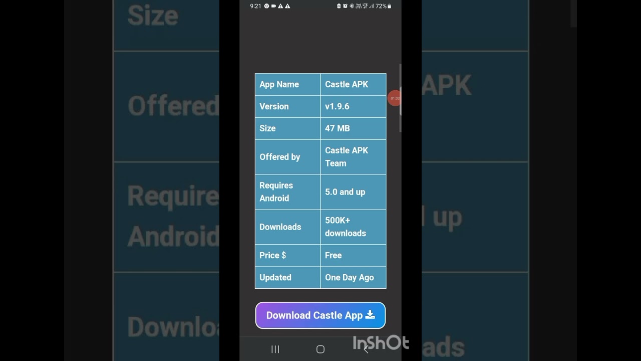 how to watch movie free ||how to dowload castle app #short #trending #castle #freefire #minecraft