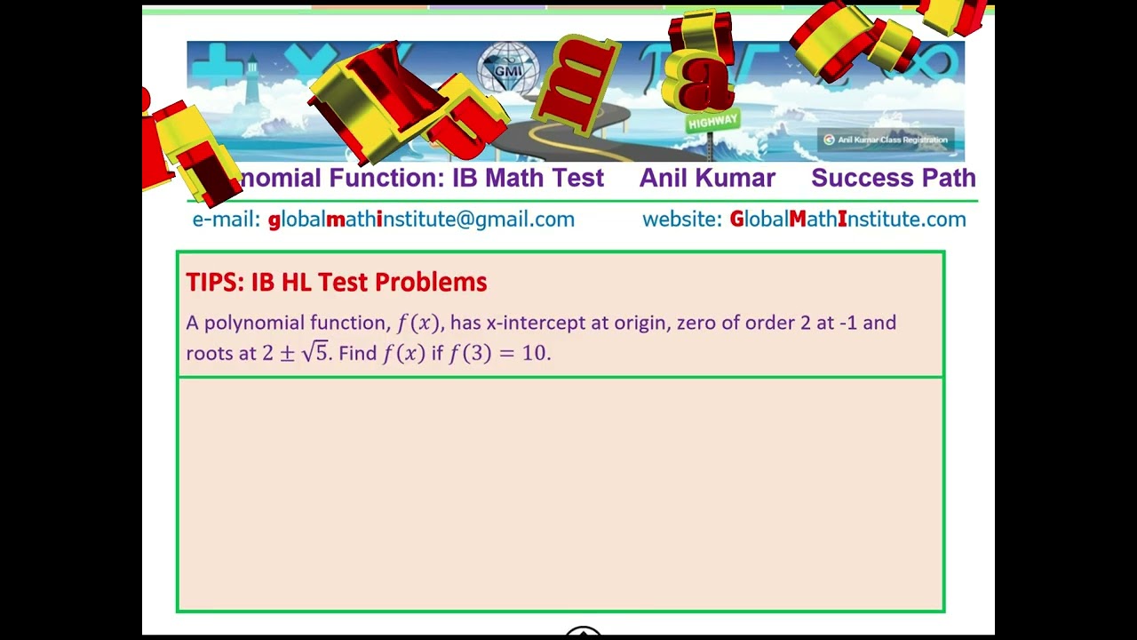 Polynomials 5 important Test Questions to Review Pre-Calculus MHF4U