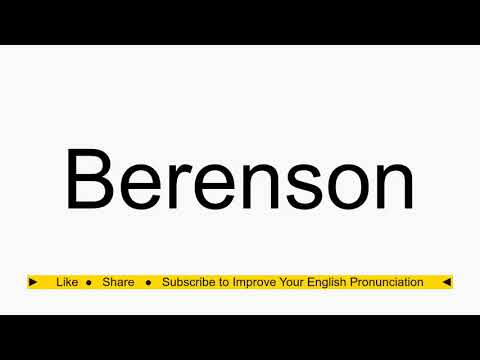How to pronounce Berenson