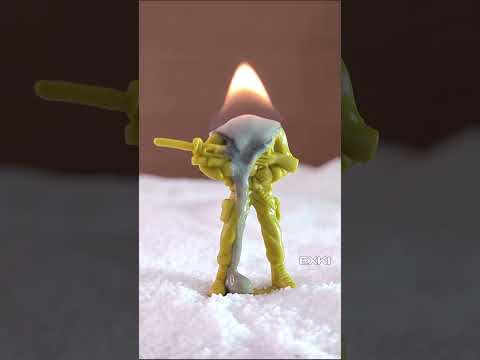 Melting Army Man | Plastic Army Man Melting | Toy Soldier On Fire | 🔥🔥🔥