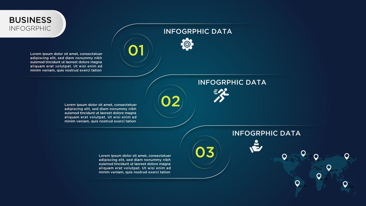 adobe illustrator tutorials: Modern Data Business infographic design Vector Template free