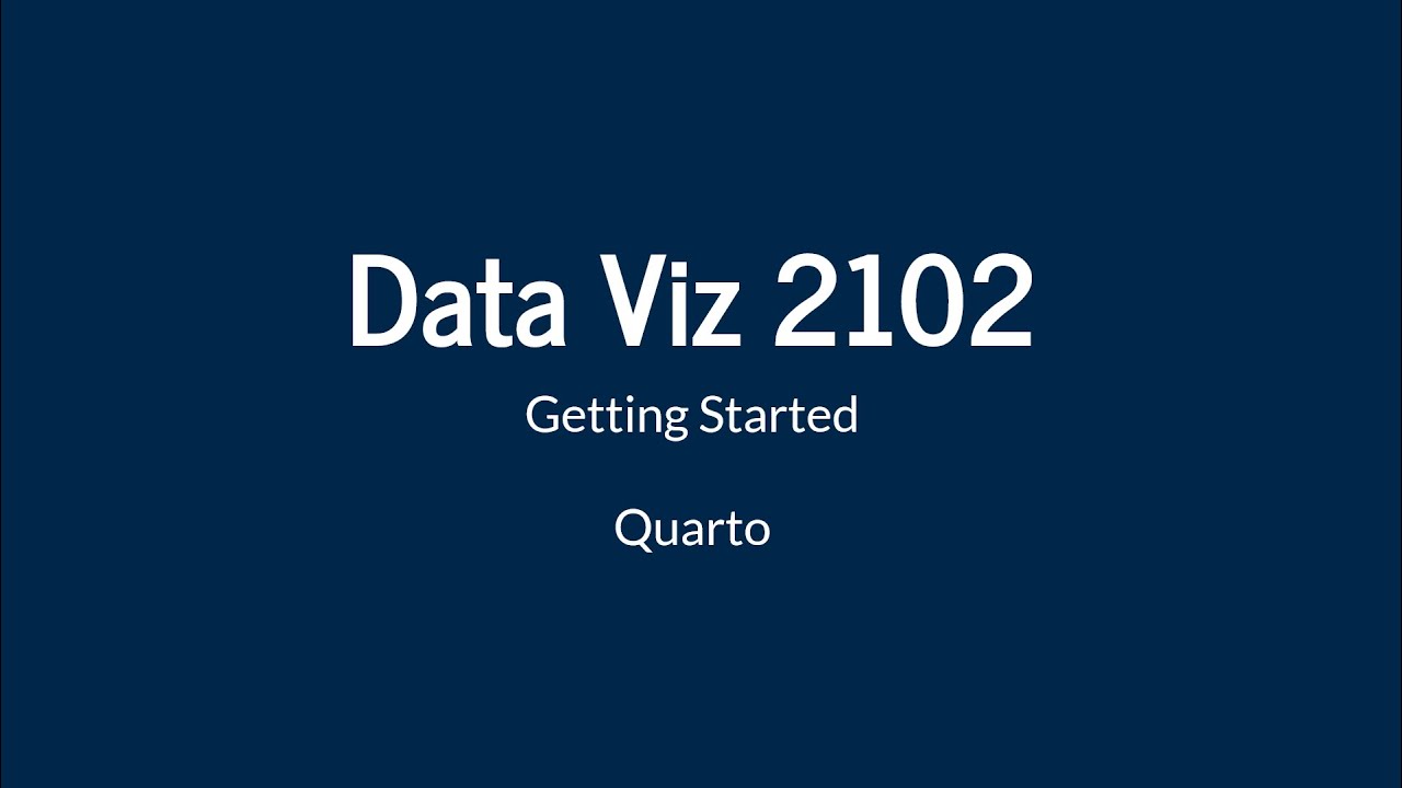 Getting Started with Quarto