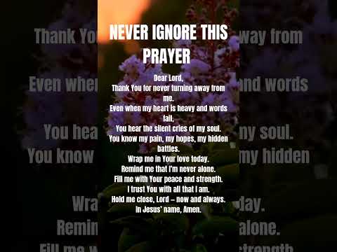 Never ignore this prayer/ prayer to start your day/God morning lord #faith #love #prayer #gospel