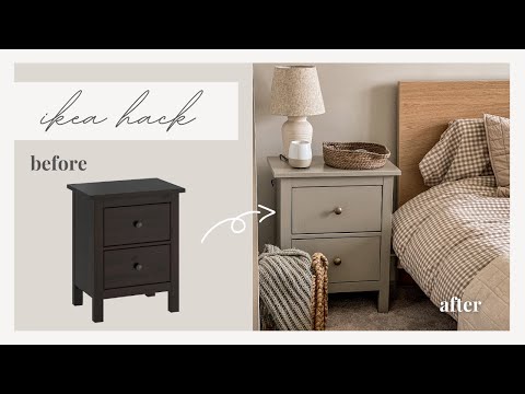 IKEA HEMNES NIGHTSTAND HACK + bedroom updates | diy furniture flip, modern cottage makeover