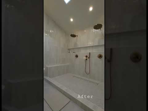 Before & After of this Master Bathroom Remodel ✨🚿