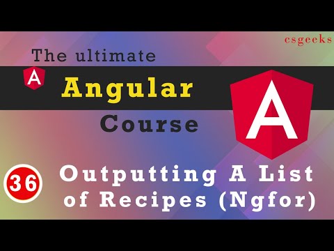 Learn Angular 9 Tutorial 36 Outputting a List of Recipes with ngFor - Mind Luster