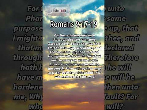Daily Bible Verse: Romans 9:17-19 #wordsofjesuseachday #bibleverse #wordfortoday #todaysbibleverse