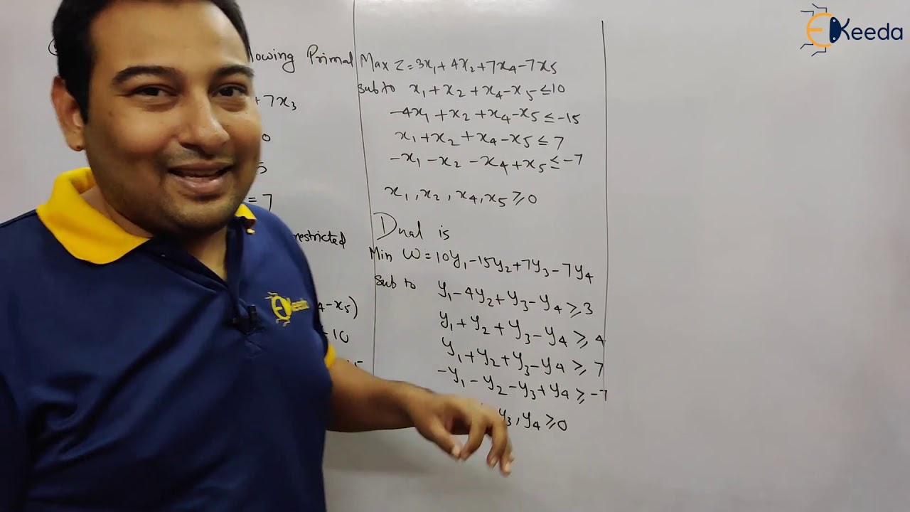 Duality Problem 5 - Linear Programming Problems (LPP) - Engineering Mathematics - 4