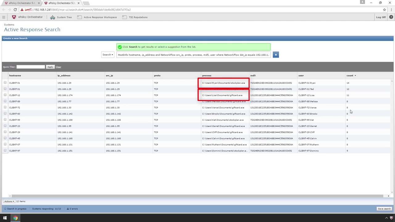 McAfee Active Response 2.0 Demo