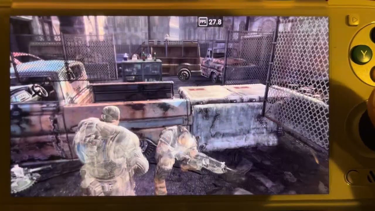 Gears of War 2 XBOX 360, running on an up and coming XBOX 360 emulator, on the Odin 3.