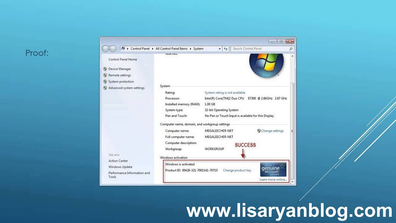 Windows 7 loader activator - Instant activation