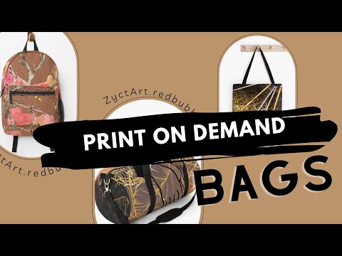 REDBUBBLE - Print on Demand BAGS MOCKUP (duffle bags, all over print tote bag & draw string bags )