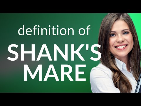 Shank's mare • definition of SHANK'S MARE