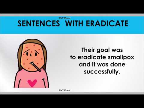 Eradicate word - Improve English - Meaning and 5 sentences - GRE / CAT / GMAT word - SSC Words