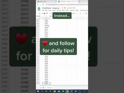 How to create a #sequence of #’s! #Tip105 #excel #spreadsheet #exceltips #googlesheets #Shorts