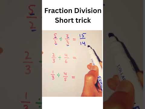 Easiest Trick to Divide Fractions | Fast Math Hack for Students! #fractiondivision #gcsemath
