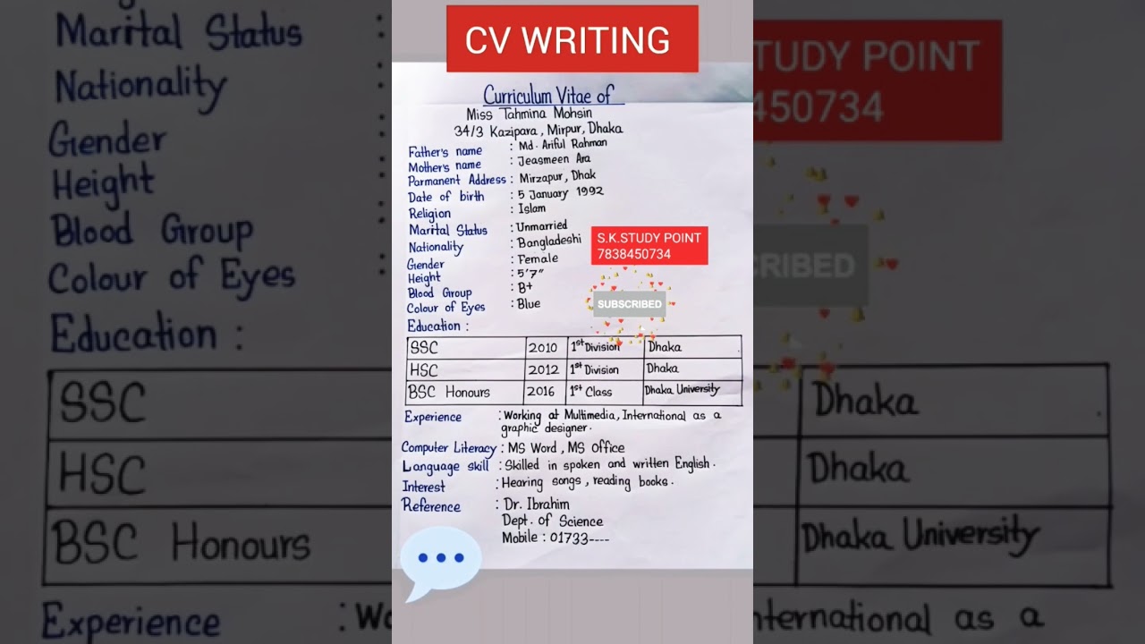 #Job #Application#CV#Format#