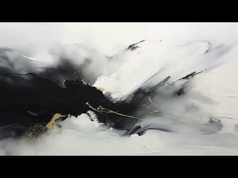 Black and White Abstract art for Frame TV | Smart TV paintings | screensaver without music