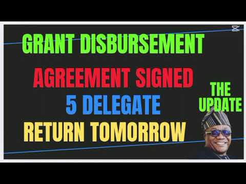 DISBURSEMENT AGREEMENT SIGNED #disbursement #funding #grantfunding