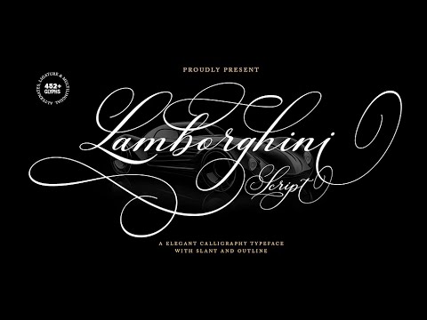 Lamborghini Script: Elegant Organic Calligraphy Font for Your Projects