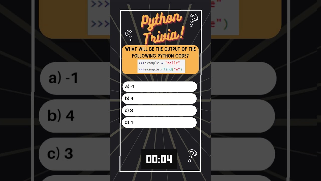 Python Trivia   String 18 #coding #python #techcommunity #shorts #trending #viral #datascience
