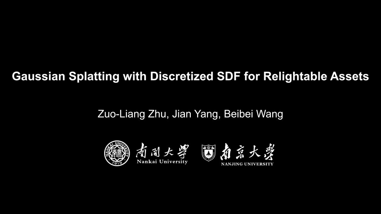 [ICCV 2025] Gaussian Splatting with Discretized SDF for Relightable Assets