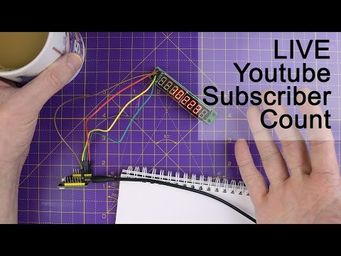 Live YouTube Subscriber Count with the ESP8266