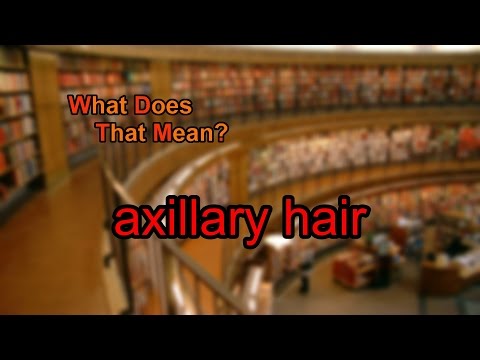 What does axillary hair mean?