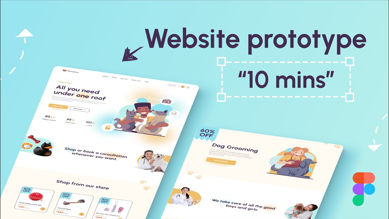 Figma Tutorial : Website prototyping using smart animate | #figmatutorial