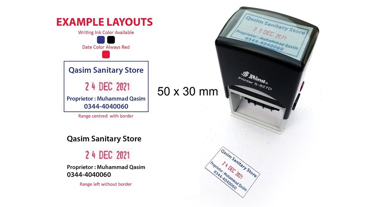 Shiny S-827D Self-Inking Daily Changeable Date Stamp Machine