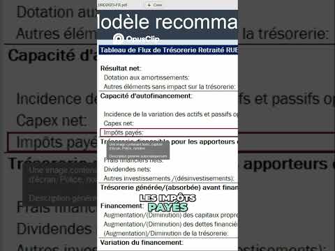 Analyser les flux de trésorerie: Modèle Recommandé