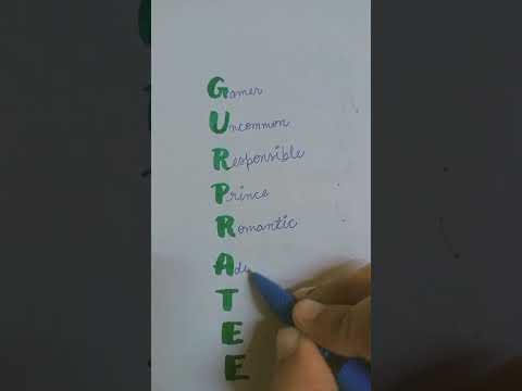 Full form of name "Gurprateet" #shorts #fullform #lettering