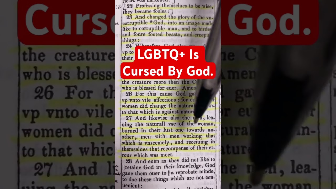 The Bible Condemns LGBTQ+ Lifestyles. Romans 1:26-27 #God Of #Israel #Bible