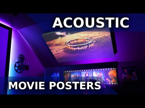 Building Acoustic Panel Movie Posters for our Home Theater! | Step by Step
