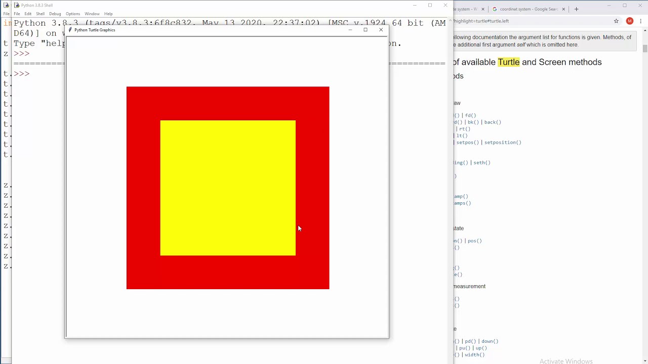 Python Turtle - 2 - Forward, Backward, Angles, Directions